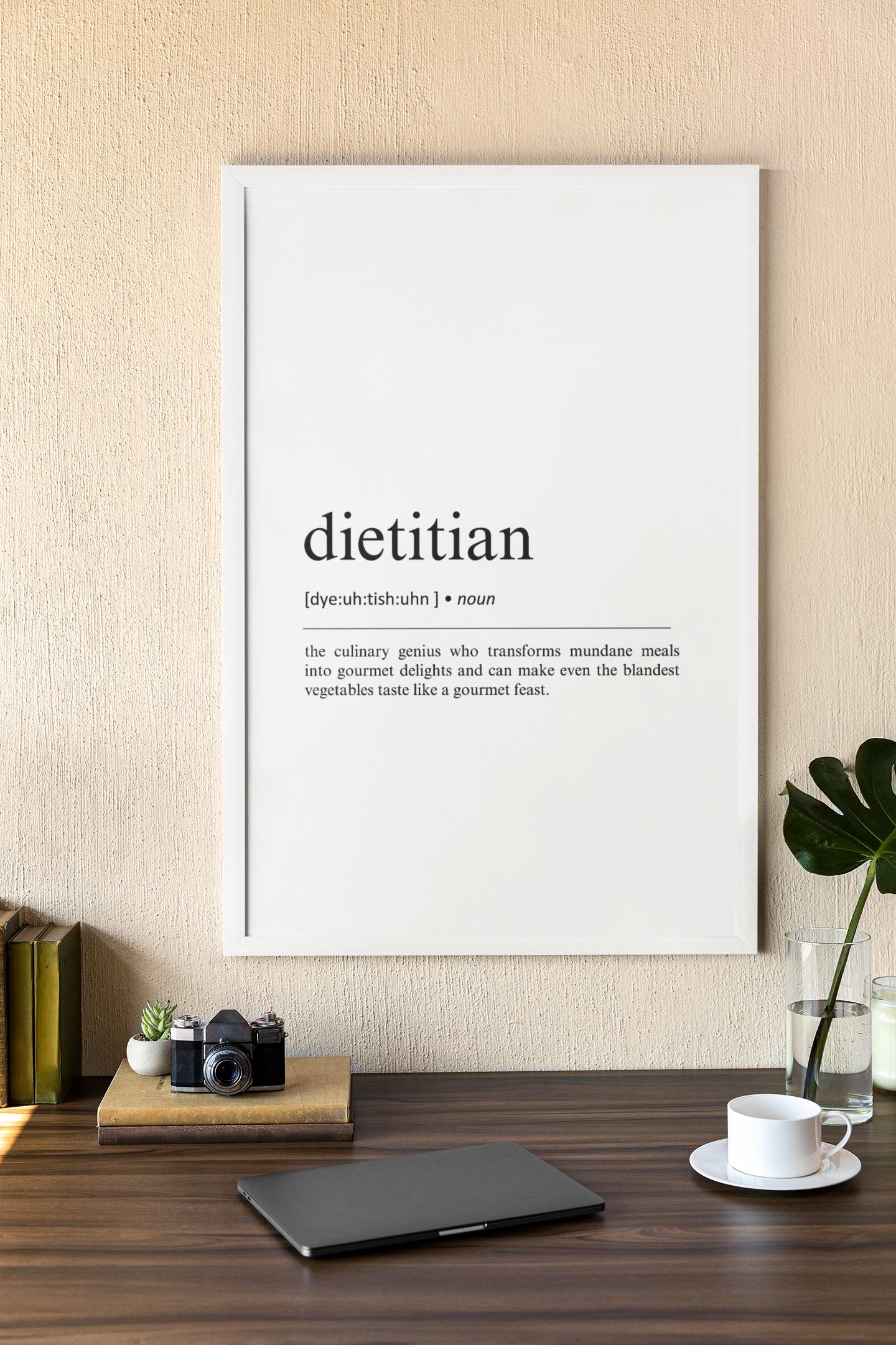 Dietitian Definition Print, Culinary, Dietitian Digital Download ...