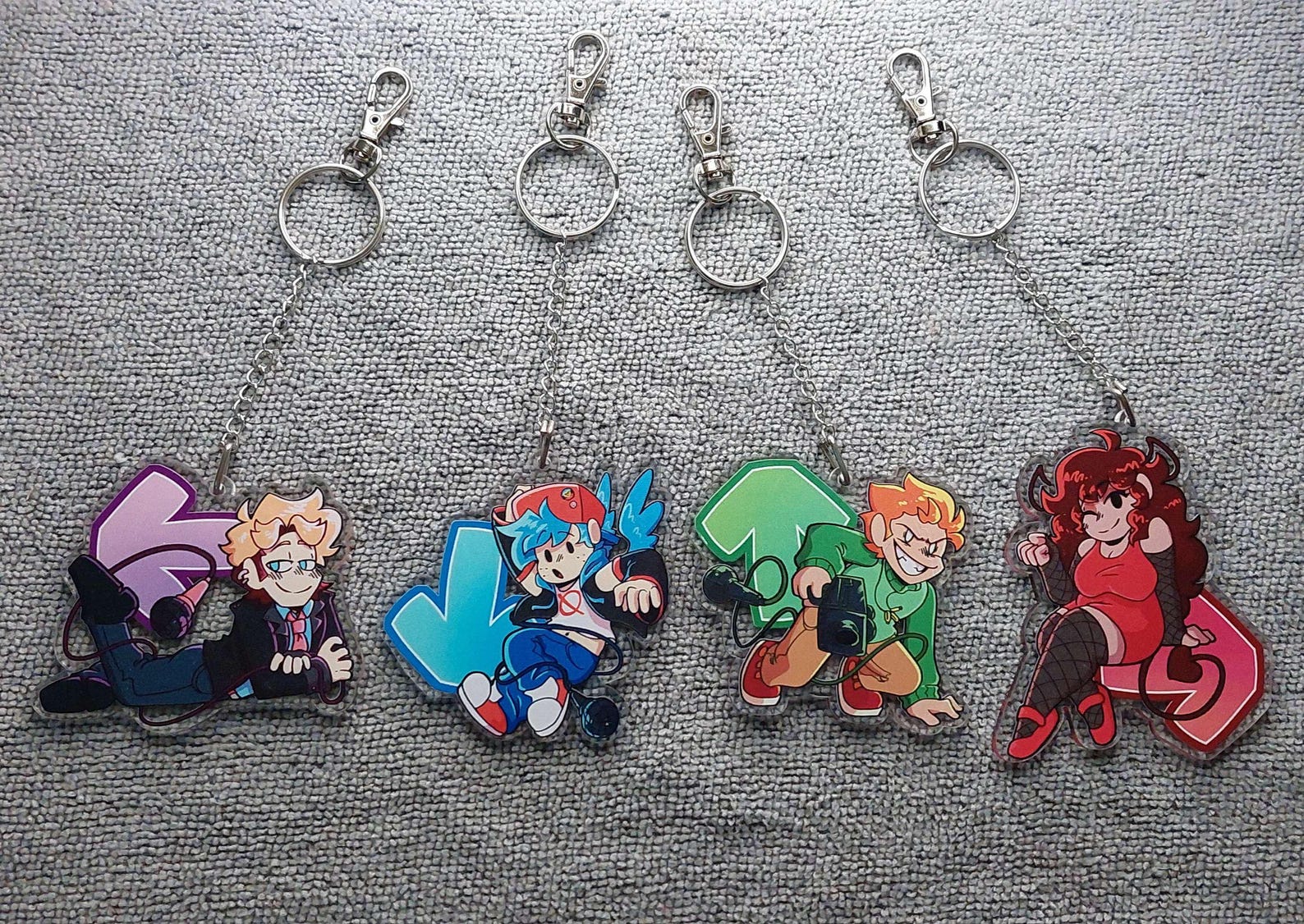 Friday Night Funkin' Character Keychains - Etsy