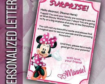 Editable Letters From Mickey, Disneyland Surprise Reveal, Disneyworld ...