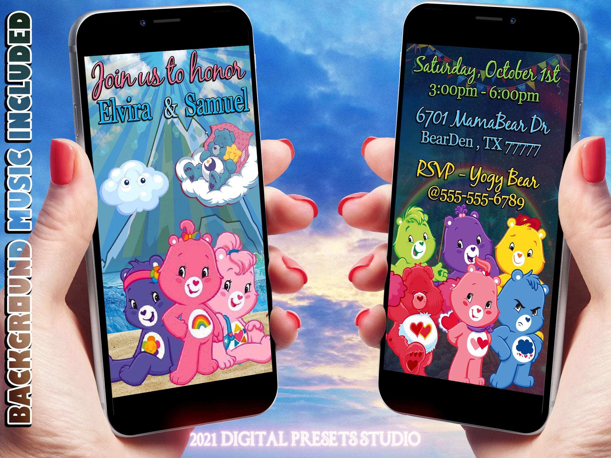 Care Bears Invitation, Care Bears Baby Shower Invitation, Care Bears ...