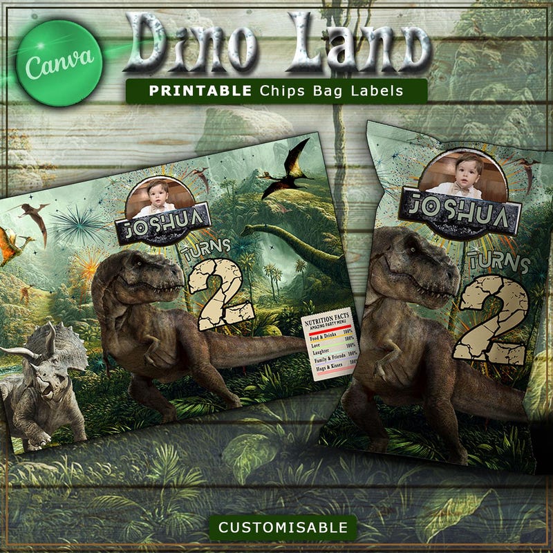 Dinosaur Labels - Etsy