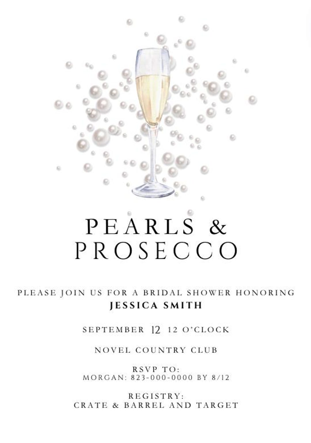 Pearl Invite Template - Etsy