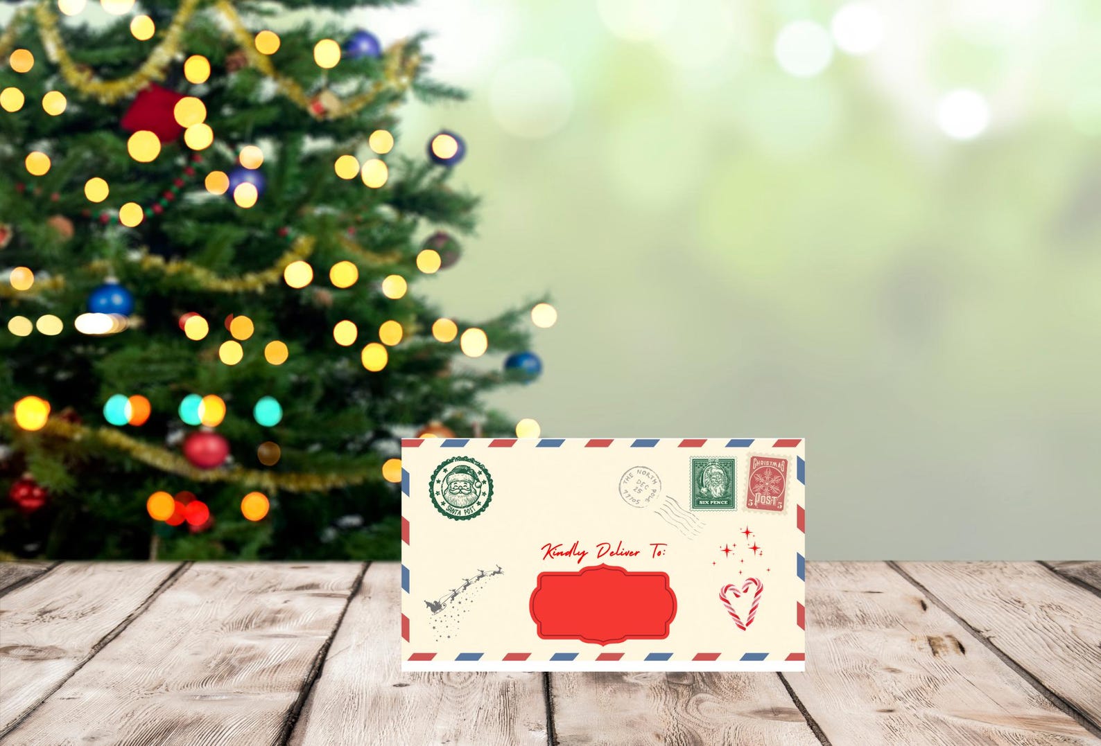 Printable Santa Claus Envelope, Letter From Santa Envelope, Santa ...