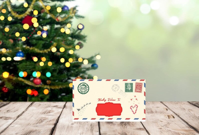 Printable Santa Claus Envelope, Letter From Santa Envelope, Santa ...