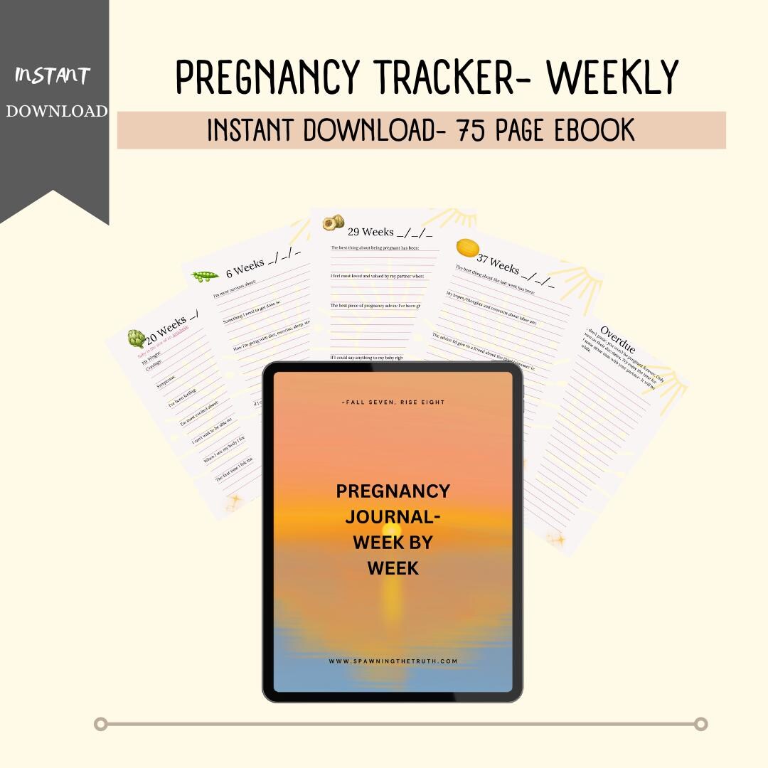 Printable Pregnancy Journal & Planner, Diary for Mom to Be, Monitor ...