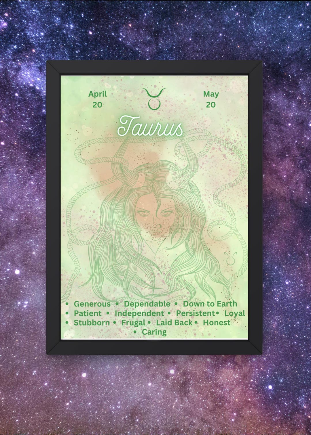 Zodiac Sign Traits Printable, Taurus April May, Horoscope Instant ...