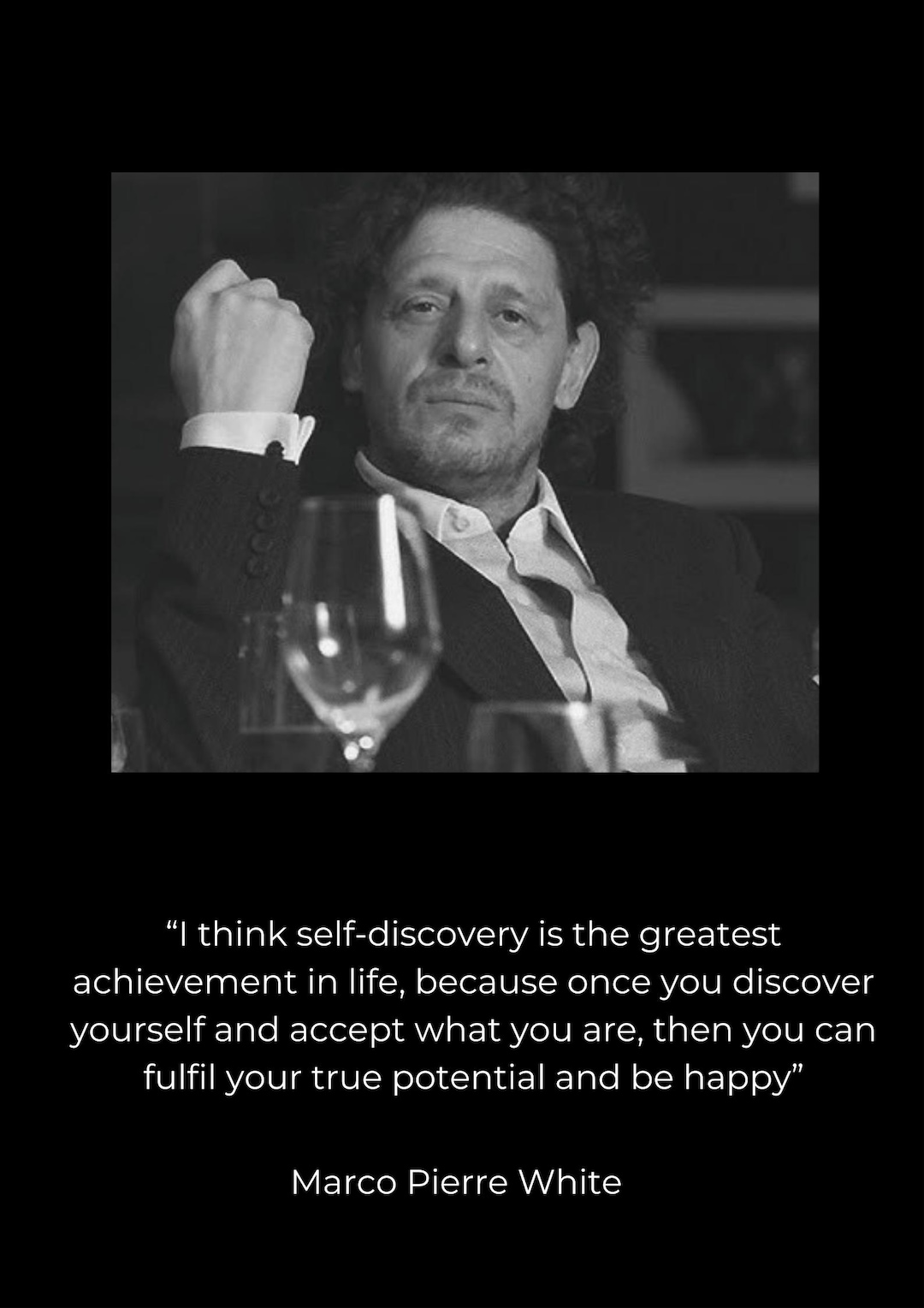 Marco Pierre White Quote Poster Self Discovery A3/A4 - Etsy