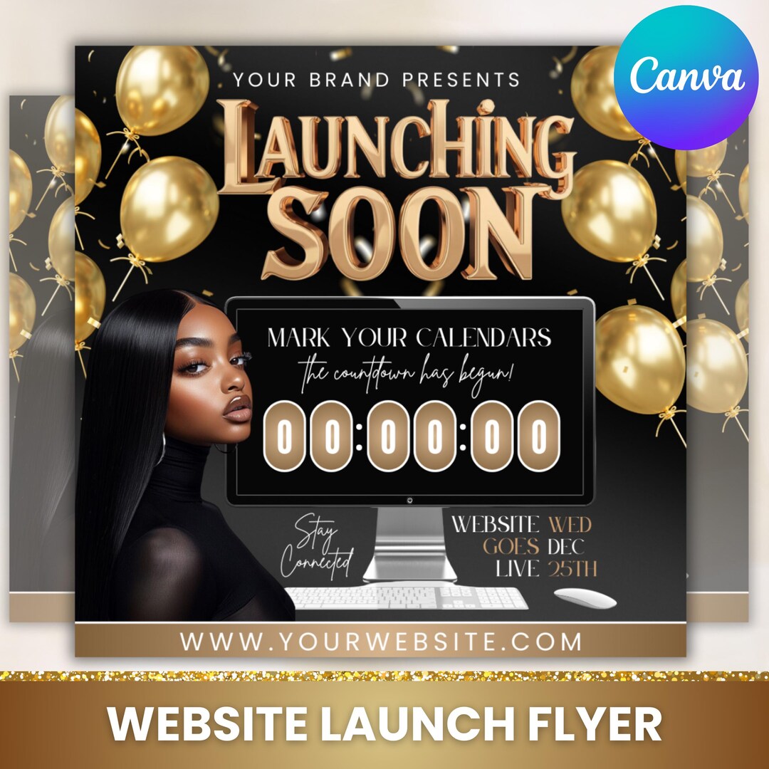 Website Launch Flyer, DIY Opening New Website Flyer, Website Comming ...