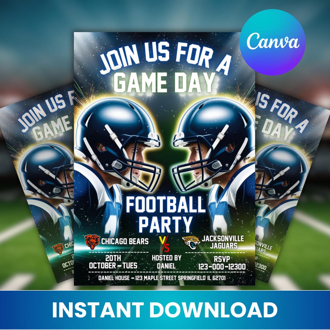 Football Watch Party Invitation, Game Day Watch Party Invitation ...