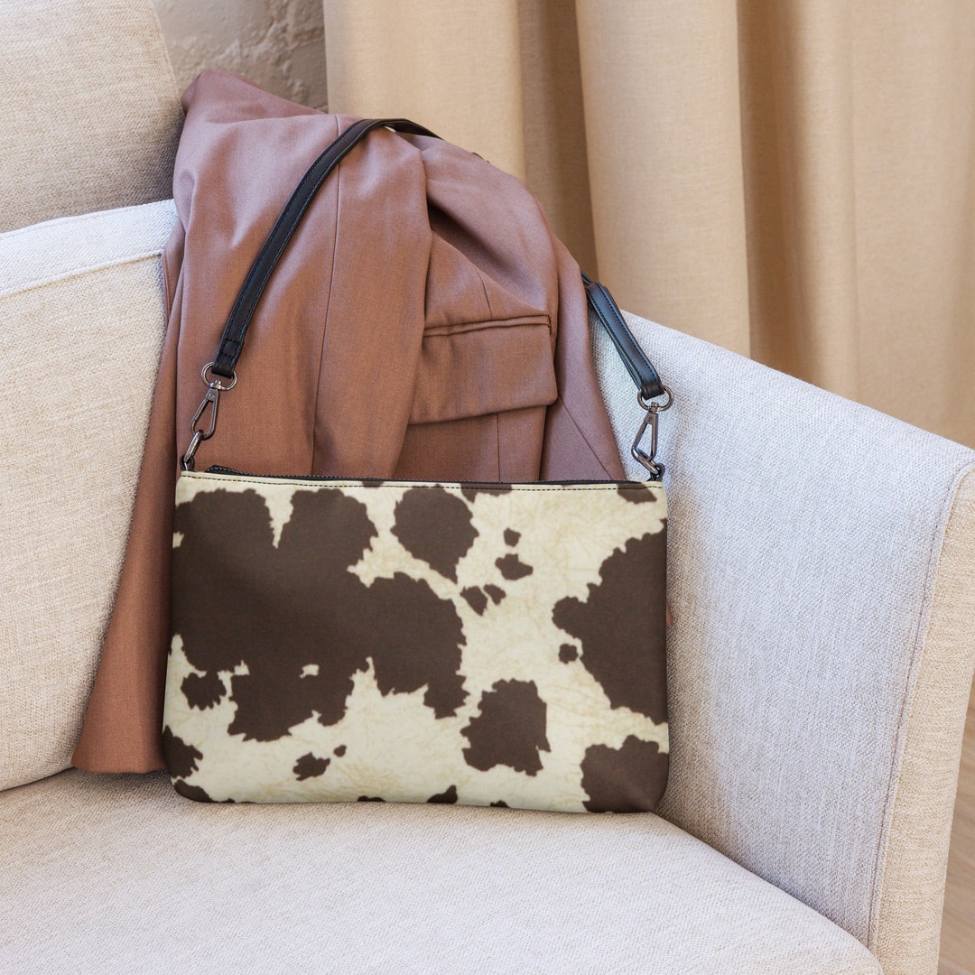 Cow Print Crossbody Bag, Faux Leather Purse, Cute Purses, Cow Print ...