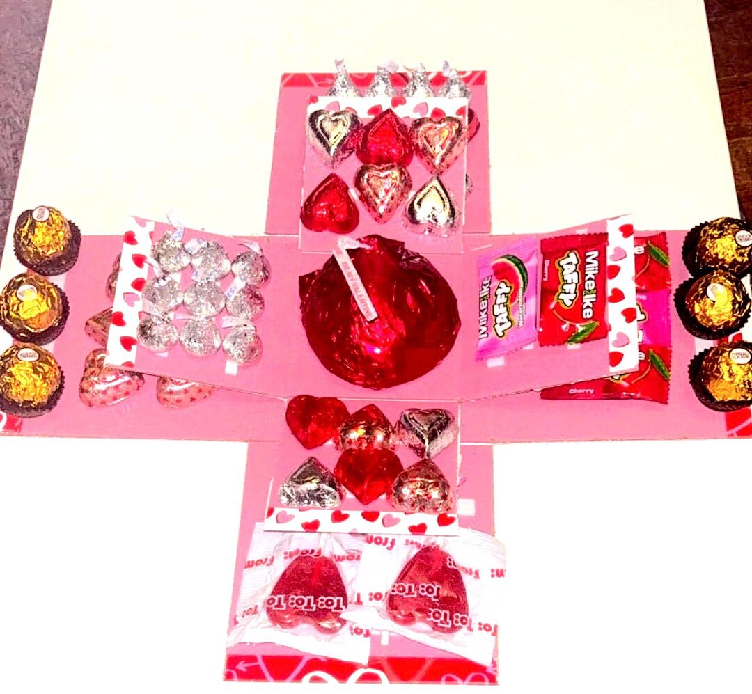 Valentines Day Explosion Candy Box - Etsy