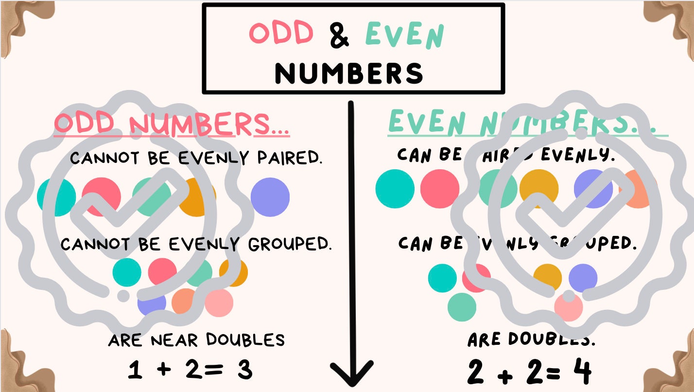 Odd and Even Numbers Anchor Chart - Etsy