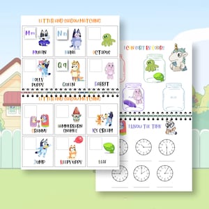 Printable Bluey Busy Book Educational Materials Toddler Learning Binder ...