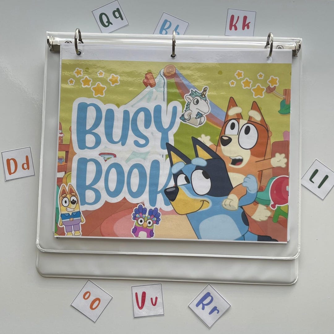 Bluey Busy Book Printed Toddler Learning Book Printable Preschool ...