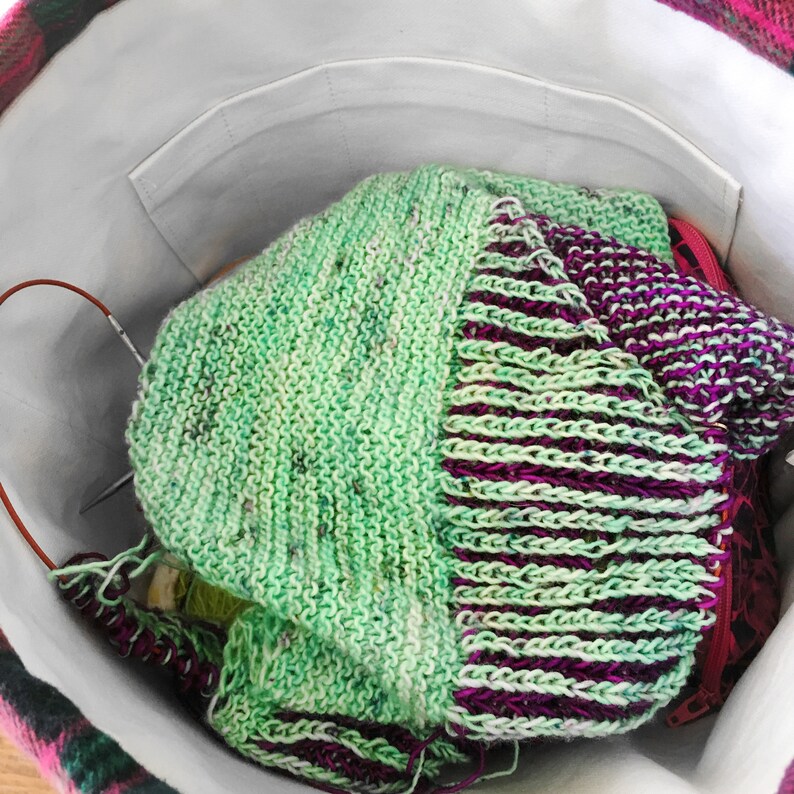 Fall Plaid Project Bag Plaid Project Bag Large Project Bag - Etsy