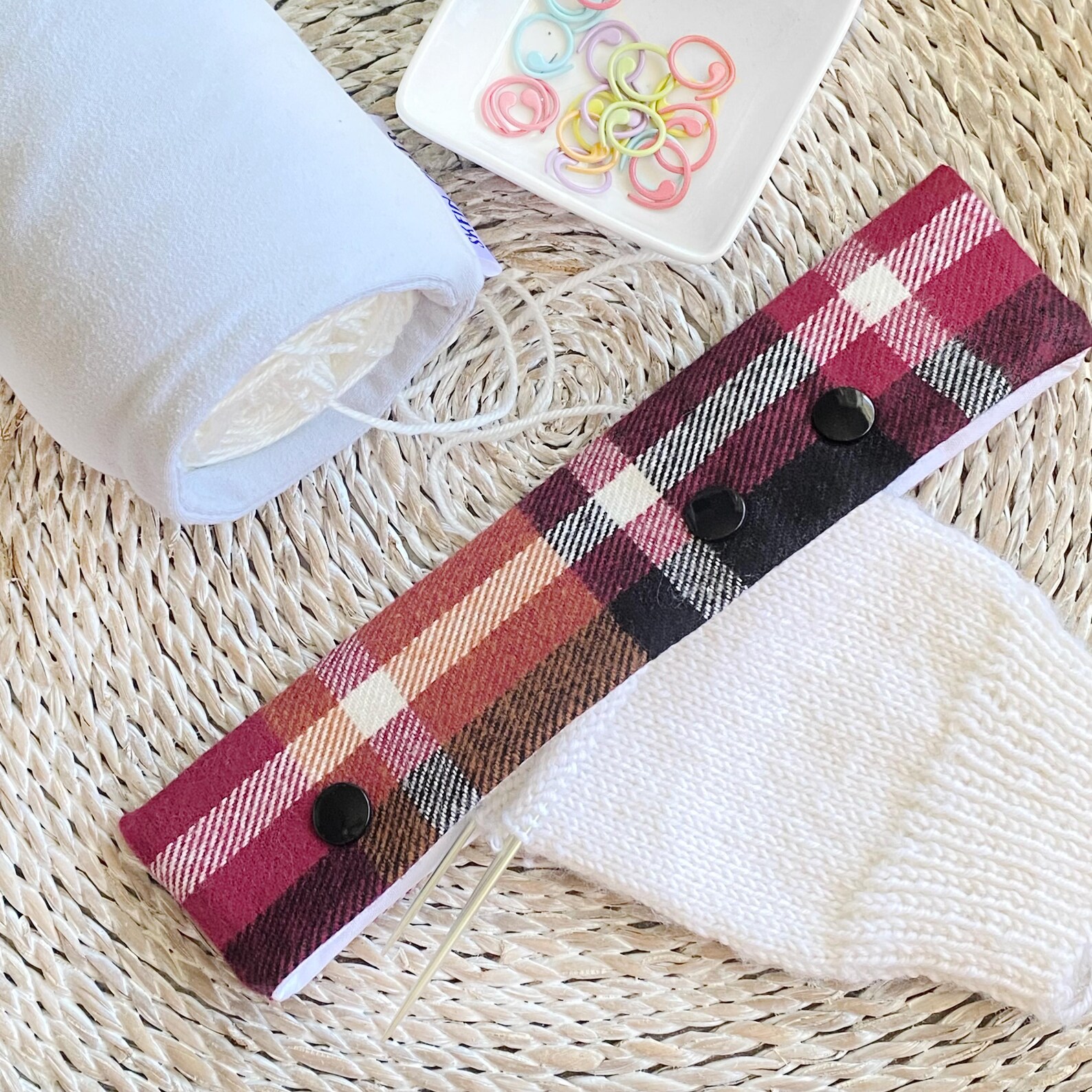 Plaid DPN Cozy- Plaid DPN Holder- DPN Case- Dpn Keeper- Sock Knitting ...