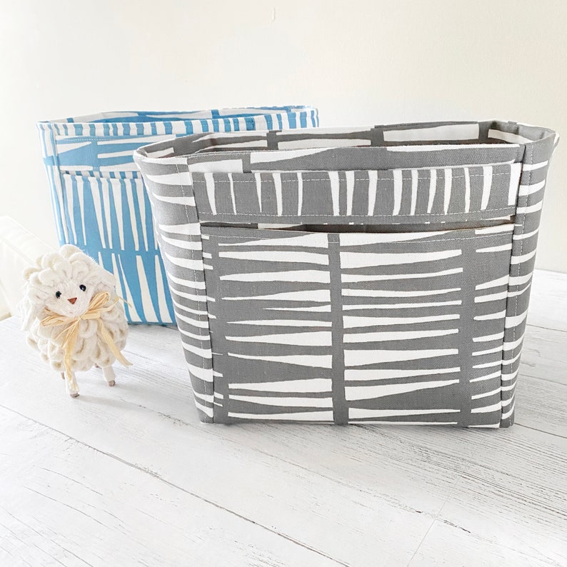 Gray Knitting Project Bag- Project Bags for Knitting- IKAT Bag ...