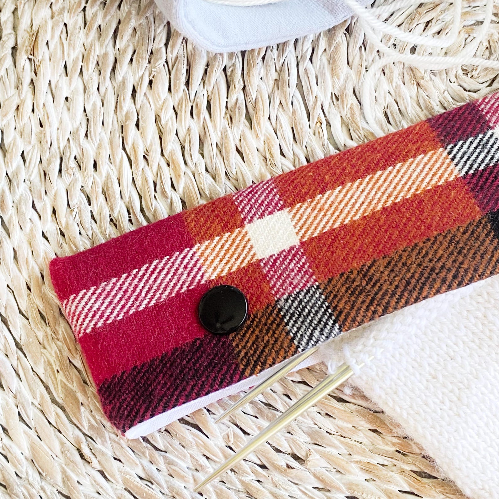 Plaid DPN Cozy- Plaid DPN Holder- DPN Case- Dpn Keeper- Sock Knitting ...