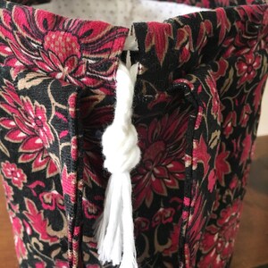 Goth Knitting Bag-red Knitting Bag- Large Drawstring Bag- Project Bag ...