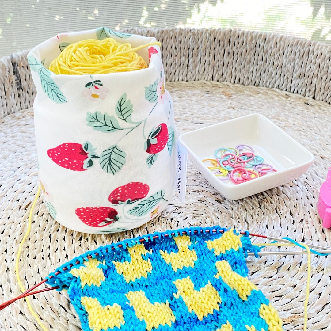 Strawberry Yarn Cozy, Strawberry Yarn Holder, Strawberry Skein Coat ...