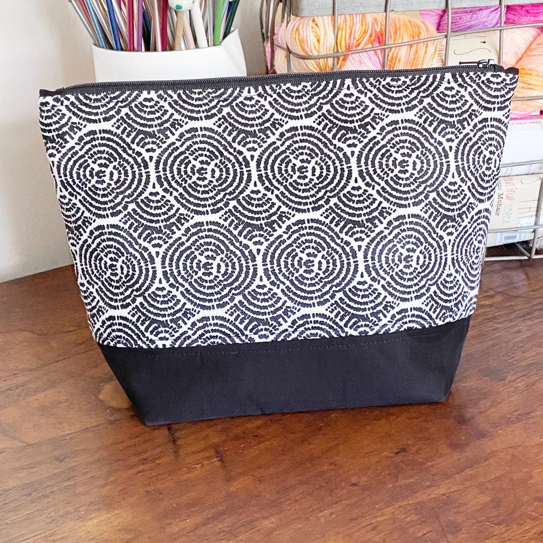 Zipper Project Bag, Knitting Project Bag, Crochet Project Bag, Knitting ...