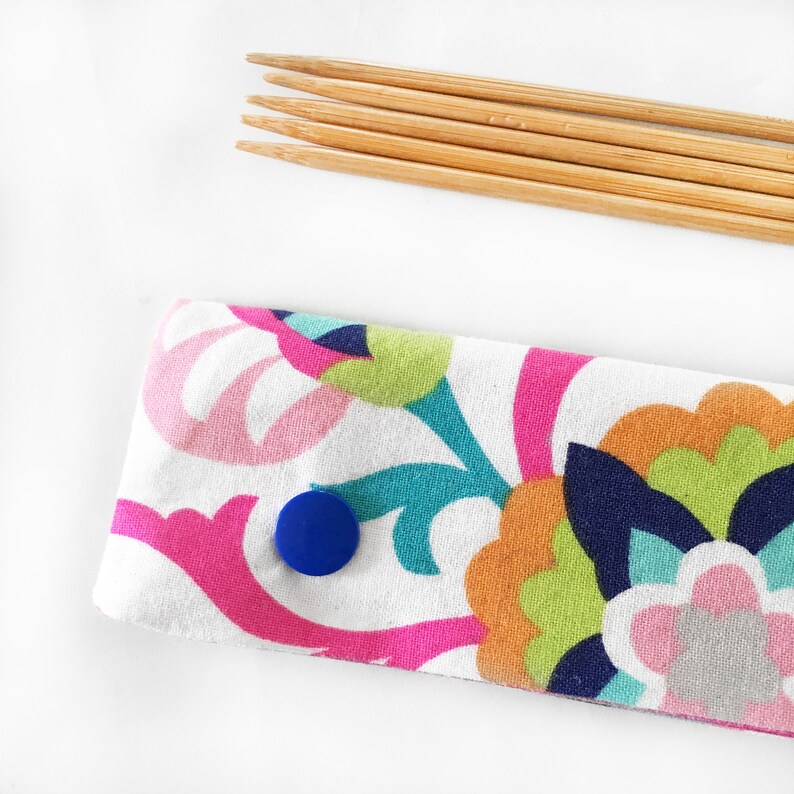Floral DPN Cozy Bright DPN Holder DPN Case Dpn Keeper Sock - Etsy