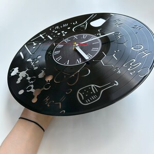 Chemistry Science Vinyl Wall Clock, Chemistry Wall Clock, Laboratory ...