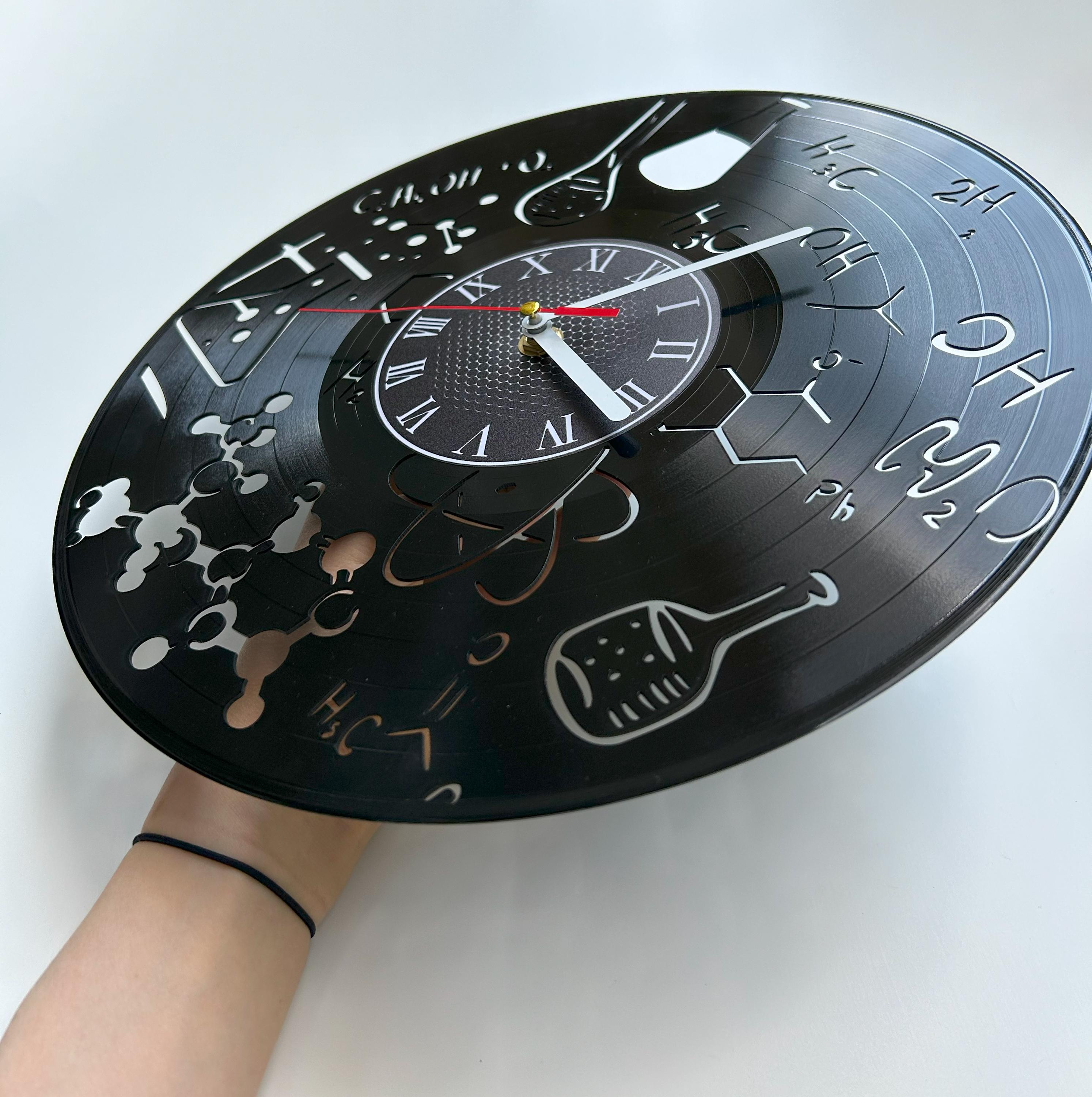 Chemistry Science Vinyl Wall Clock, Chemistry Wall Clock, Laboratory ...