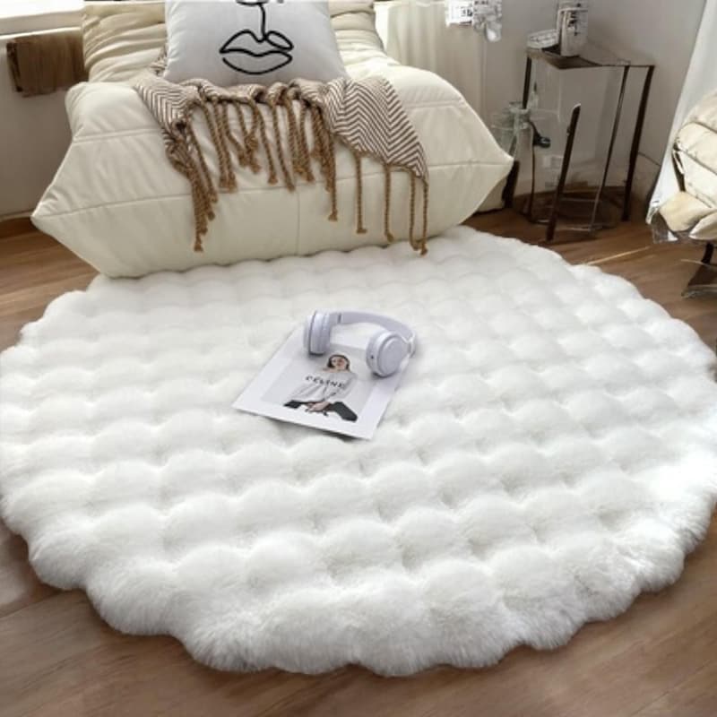 Fluffy Circle Rug - Etsy