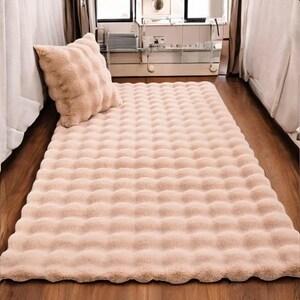 Bubble Plush Carpet for Home Decor - Soft Rabbit Hair Rug, Faux Fur ...