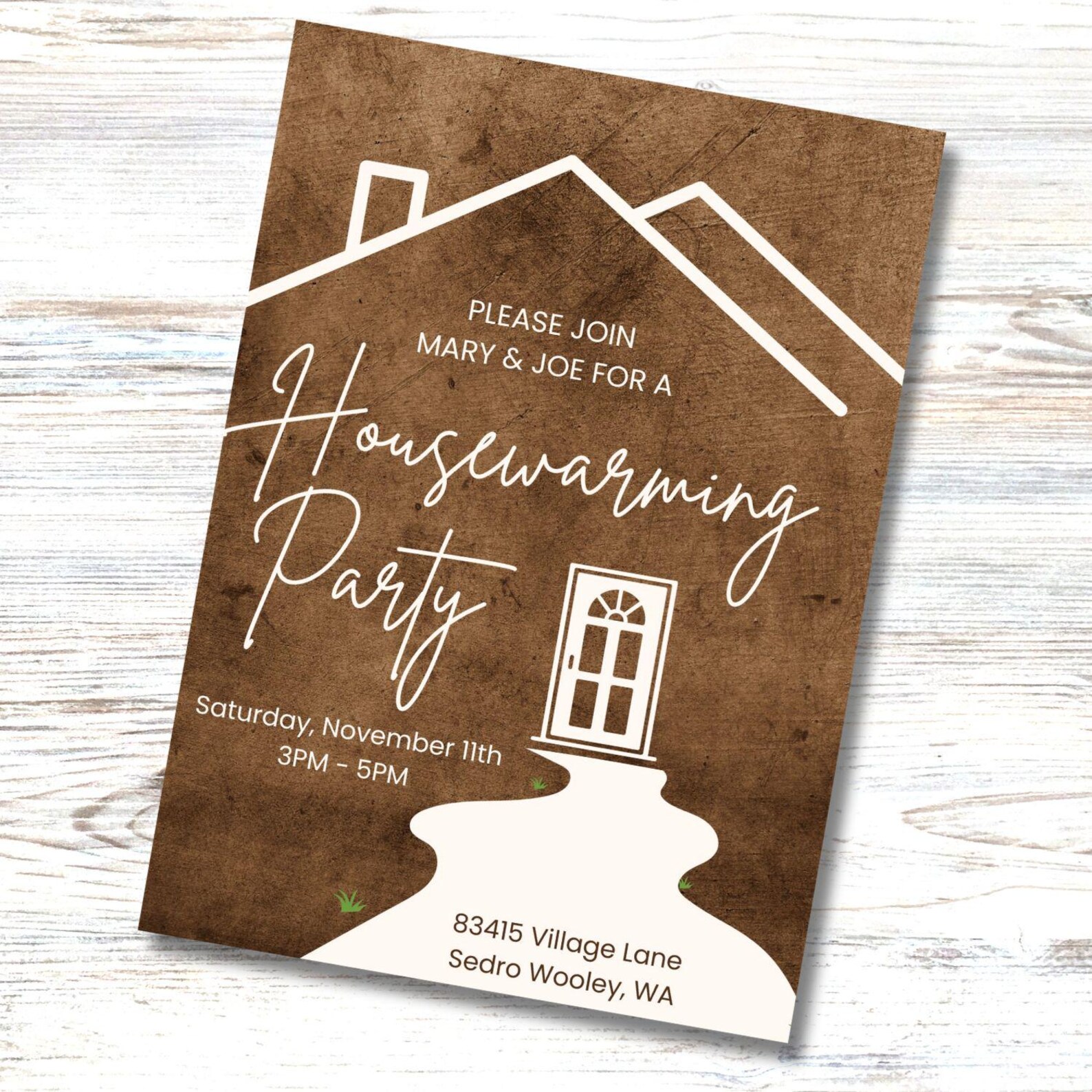 Editable Housewarming Invitation for House Warming Party Neutral ...