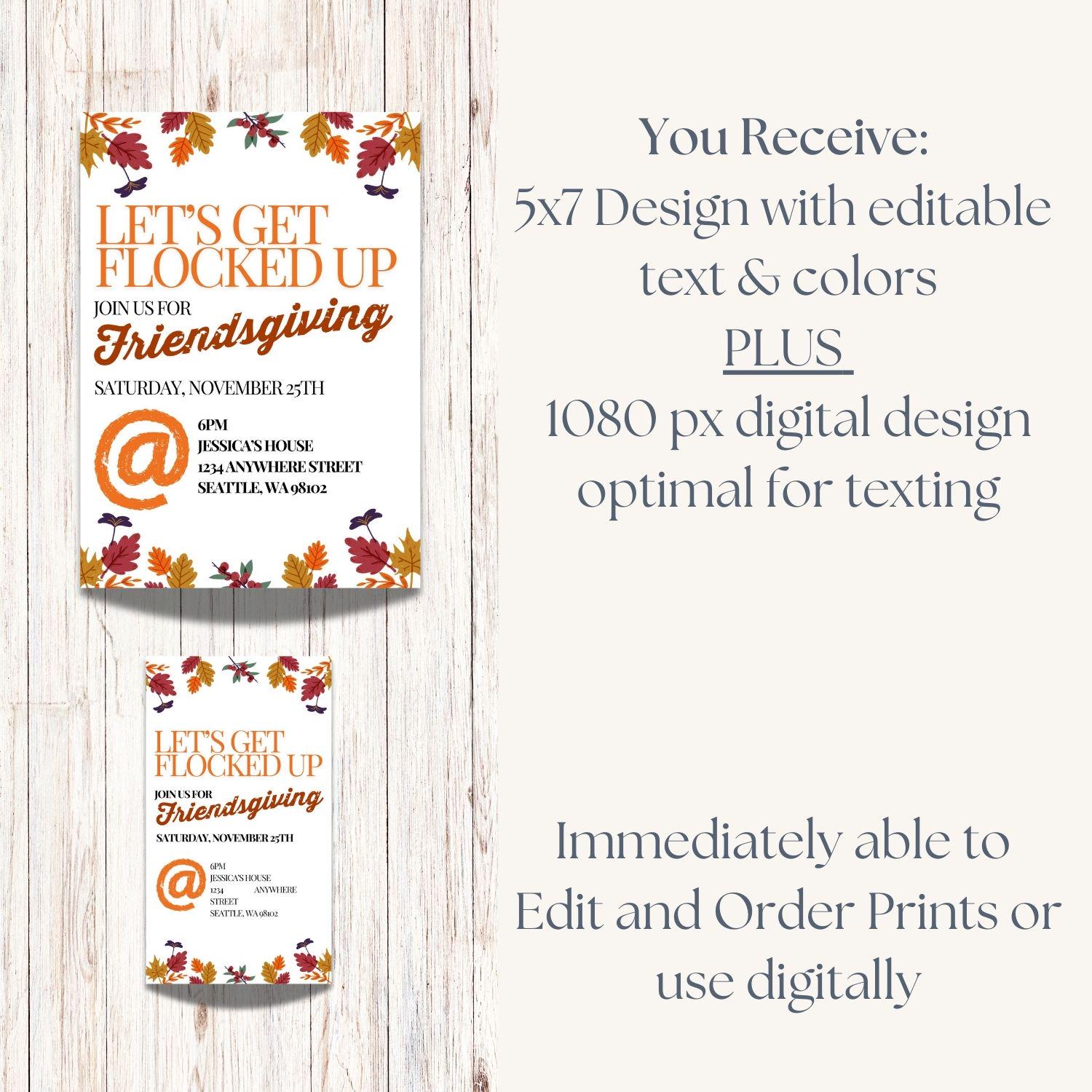 Friendsgiving Invitation Template Digital Friendsgiving Invite Funny ...