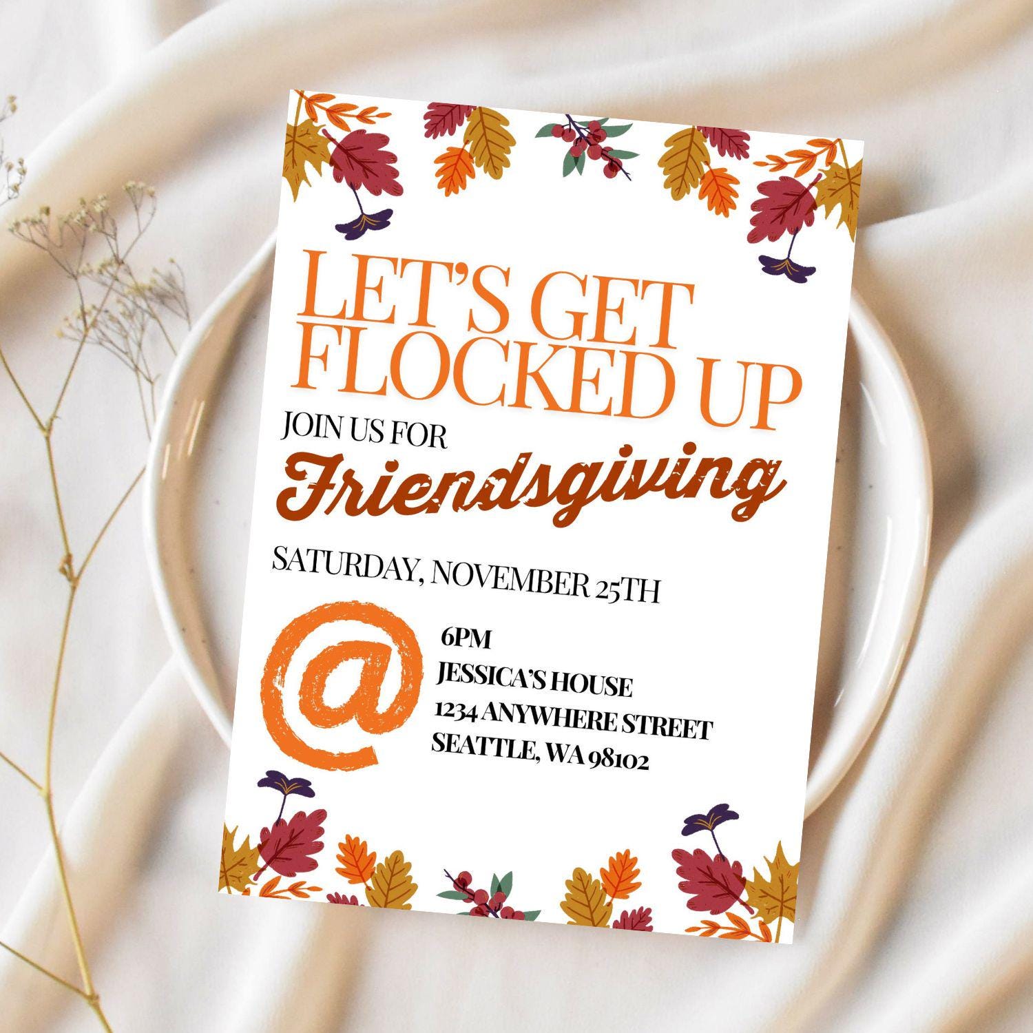 Friendsgiving Invitation Template Digital Friendsgiving Invite Funny ...