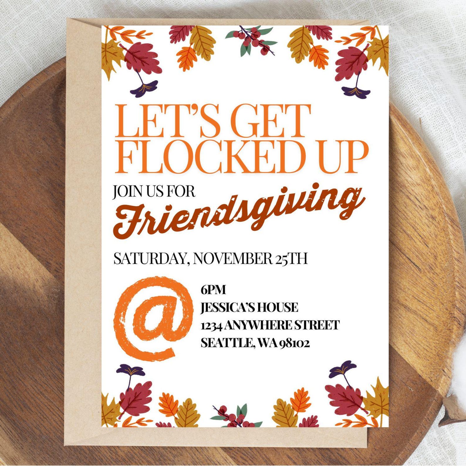 Friendsgiving Invitation Template Digital Friendsgiving Invite Funny ...