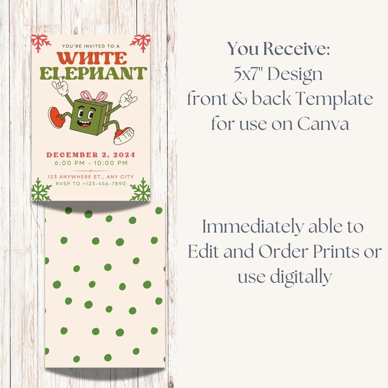 Staff Holiday Party Invitation - Digital Download Template, Edit in ...