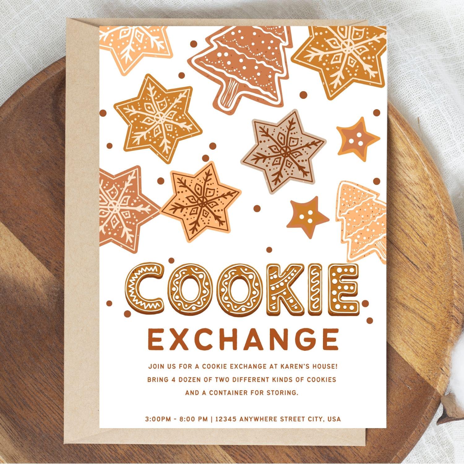 Christmas Cookie Exchange Invitation Cookie Swap Holiday Party ...