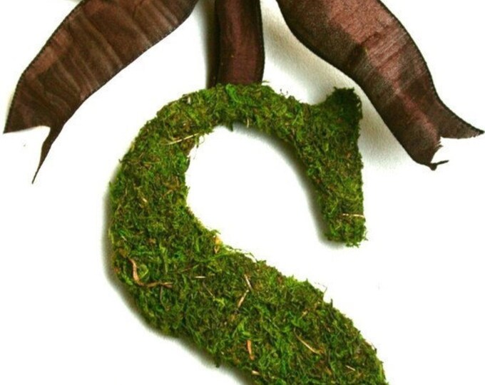 Country French Moss Covered 18 Inch Wedding Initial Door Wreath ...