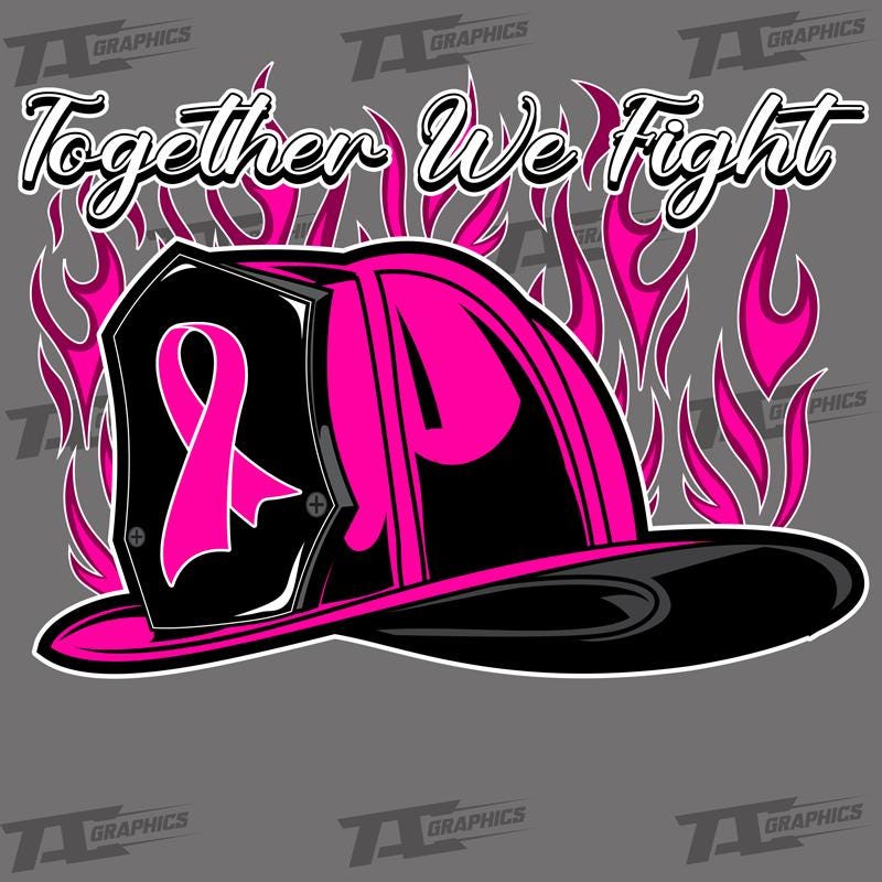 Firefighter Breast Cancer Awareness Helmet. Great for Sublimation ...
