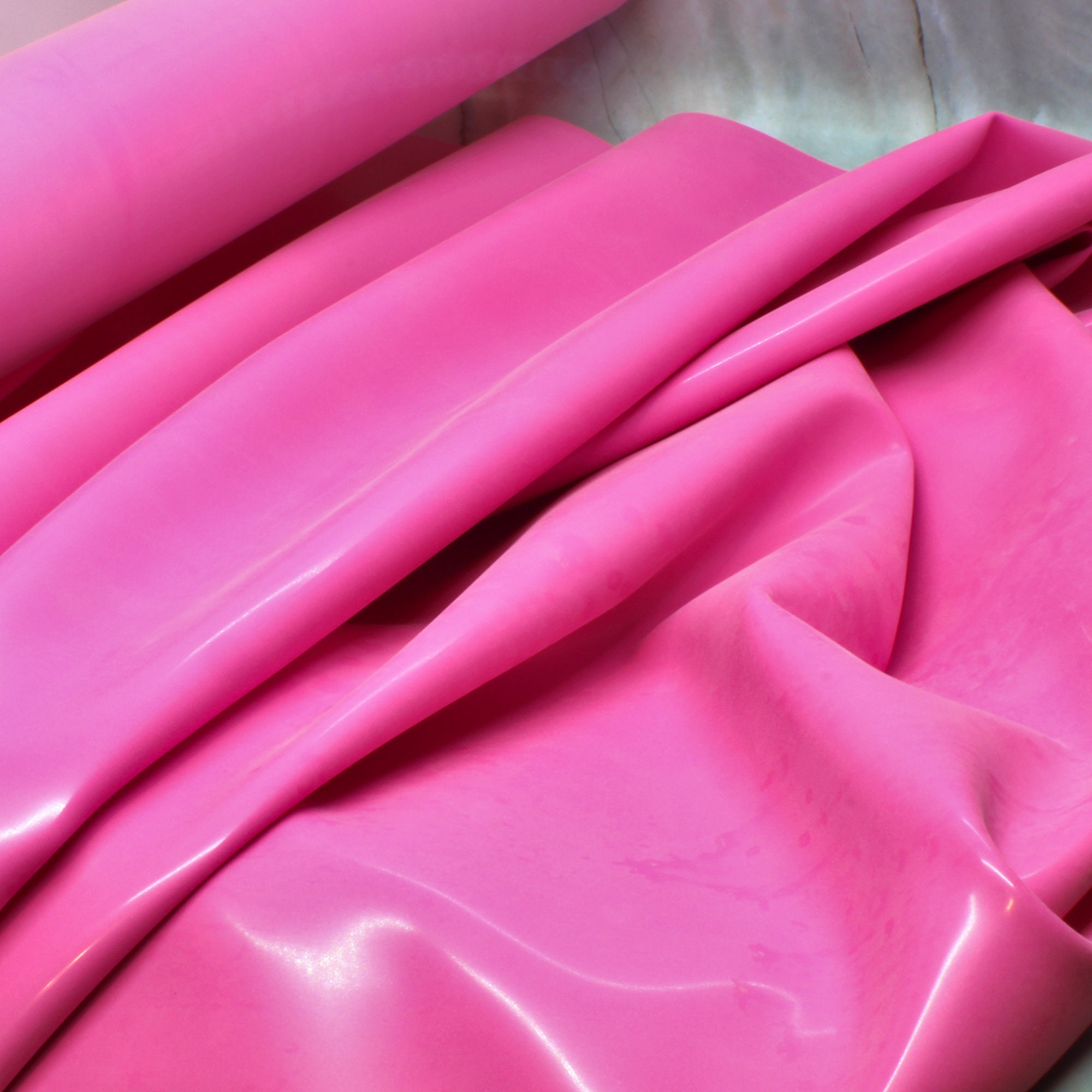 BUBBLEGUM PINK Latex Sheeting .50mm gauge, Sold by-the-yard, suitable for Fashion, Cosplay or Crafts