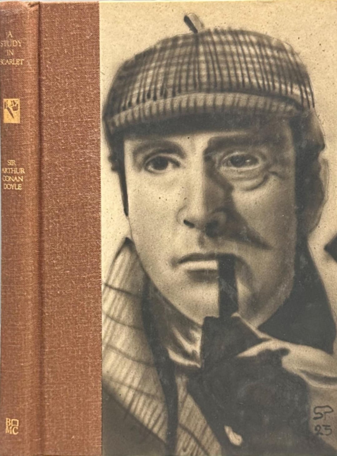 Hand-painted Portrait of Sherlock Holmes on A Study in Scarlet by Sir ...