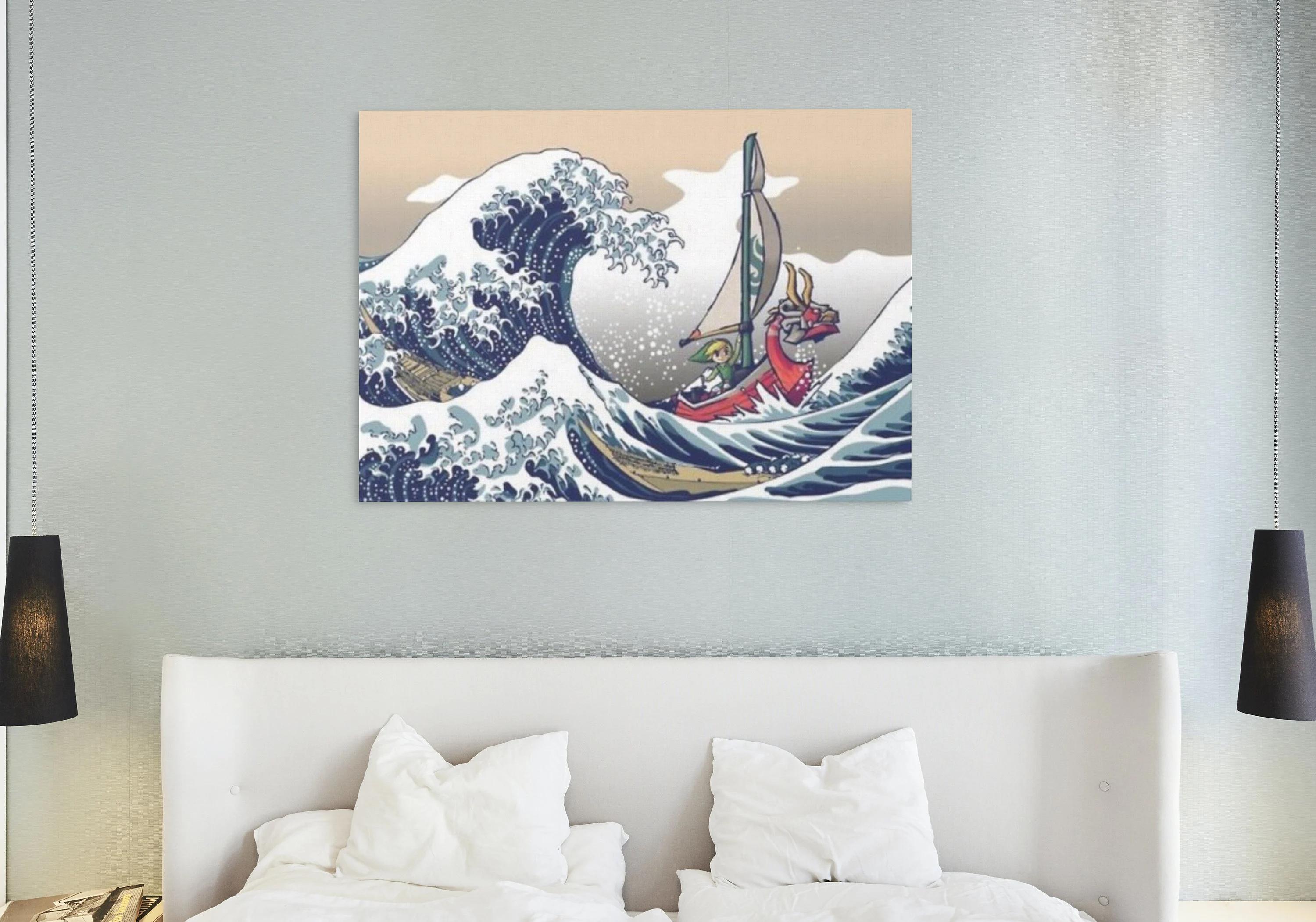 Windwaker the Great Wave off Kanagawa the Legend of Zelda Wall Art ...