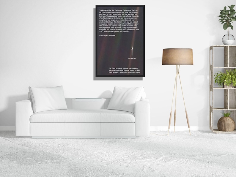Carl Sagan the Pale Blue Dot Print Wall Art Poster or Canvas Wall Art ...