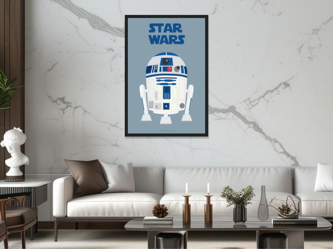 R2D2 Minimalist Wall Art Star Wars Wall Art-poster or CANVAS Wall Art ...