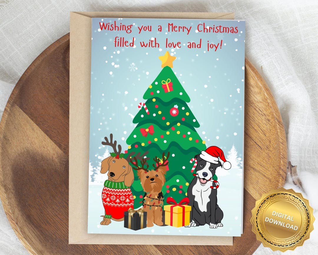 Printable Christmas Cards, 5x7 Printable Holiday Card, Instant Download ...