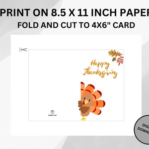 Happy Thanksgiving Card, Print at Home, Grateful Hearts Thanksgiving ...