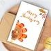 Happy Thanksgiving Card, Print at Home, Grateful Hearts Thanksgiving ...