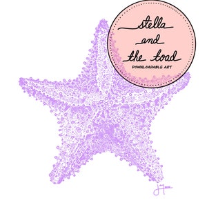 Starfish Pointillism Art - Etsy