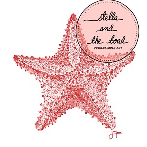 Starfish Pointillism Art - Etsy