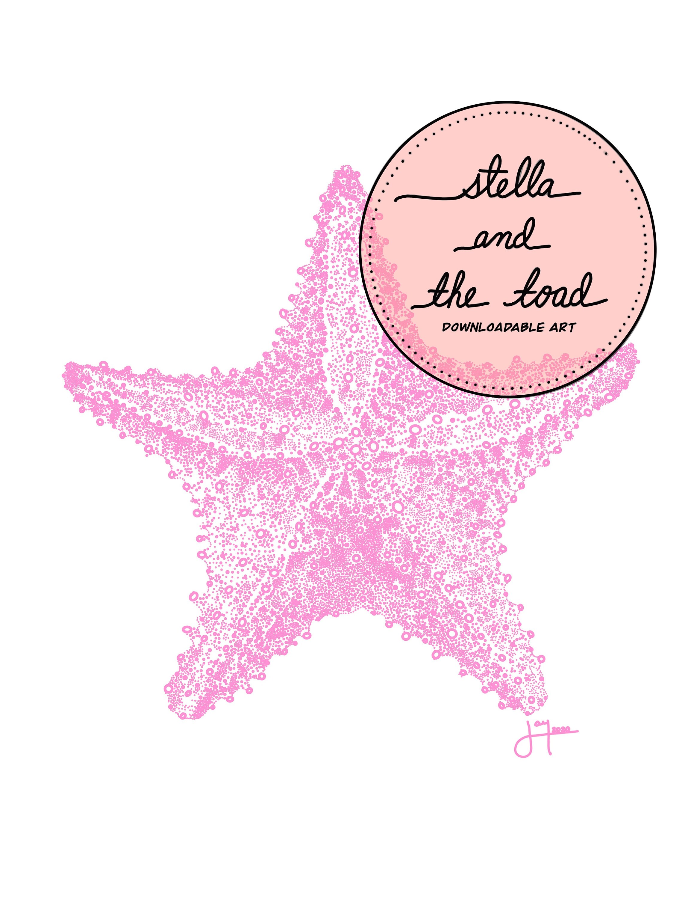 Starfish Pointillism Art - Etsy