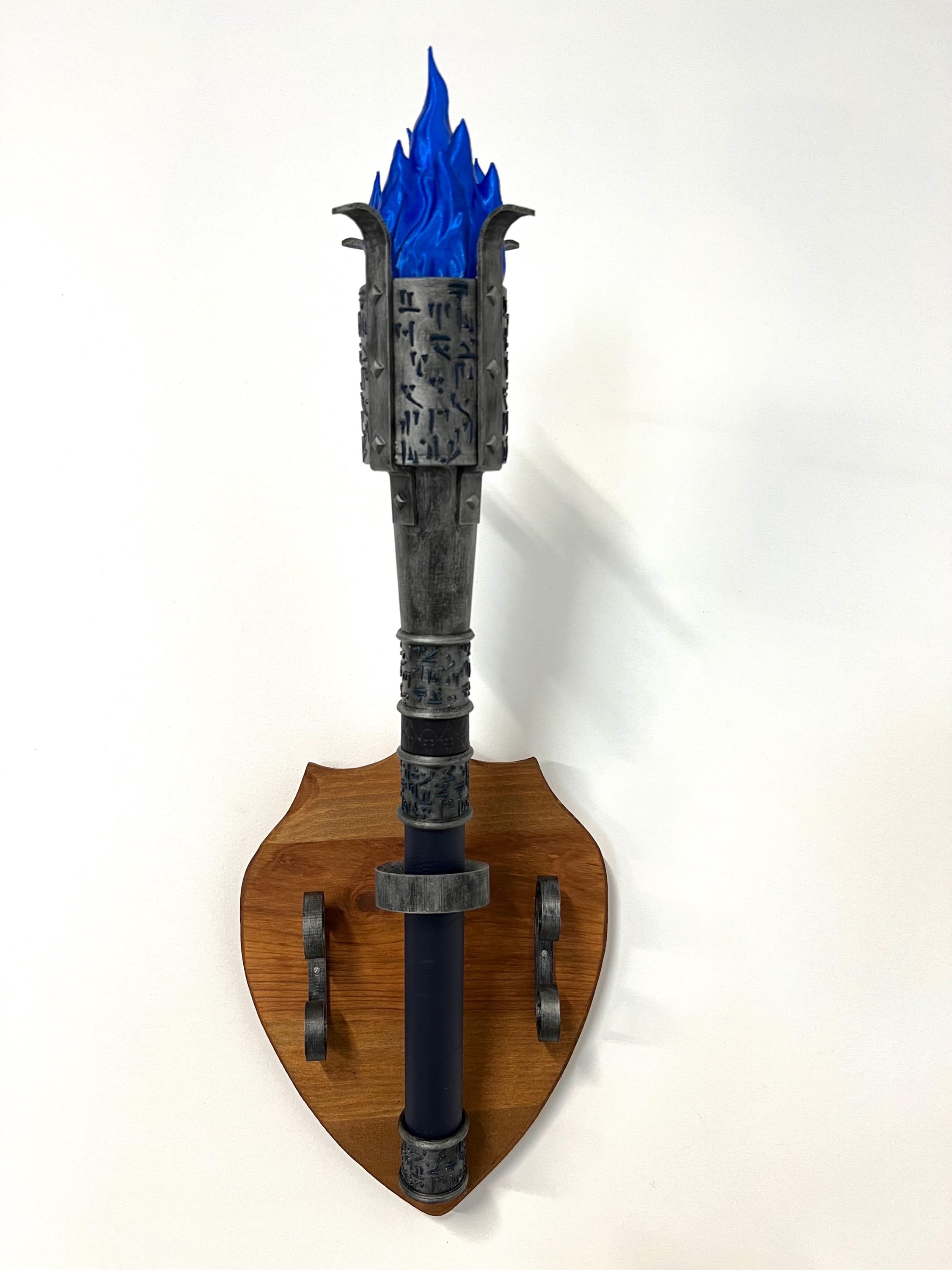 Medieval "necromancer" LED Torch With Flame Effect for LARP, LARP ...